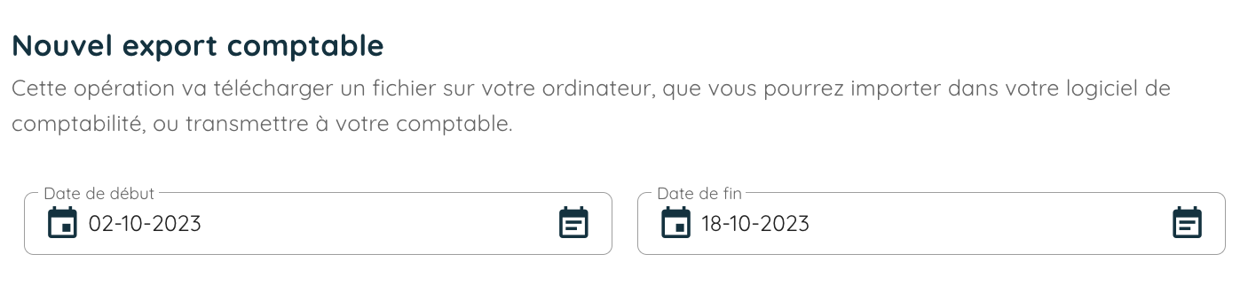1. La gestion de mes exports comptables: sélectionner le logiciel cible et l'export des format ...
