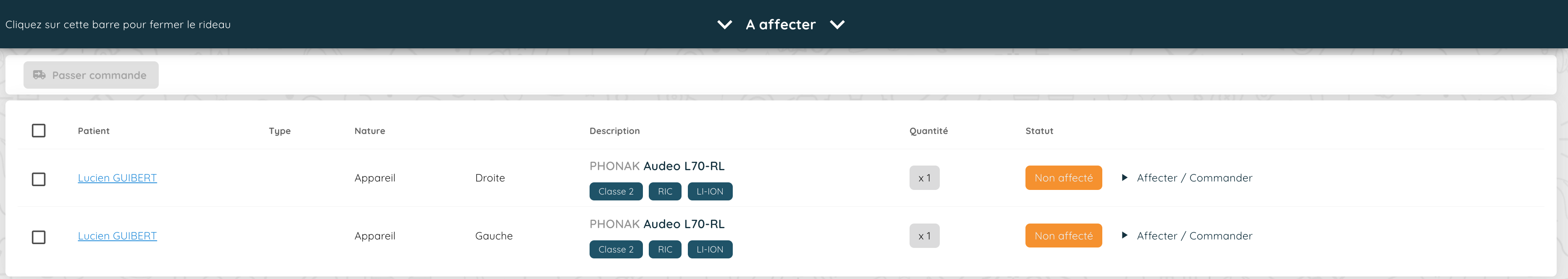 5. Affecter les appareillages et articles avant l'essai du patient ...