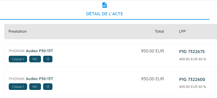 8. Ajouter ou modifier un code LPP depuis la facture – Osmose Solutions